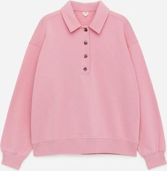 Arket Polohemd Aus French Terry -Rosa