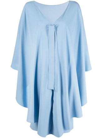 Alberta Ferretti robe drap&eacute;e &agrave; d&eacute;tail de noeud - Bleu