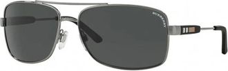 Burberry Homme, Accessoires, Gris, Taille: 63 MM Rectangle Lunettes de soleil