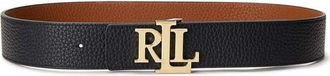 Ralph Lauren Ceinture large r&eacute;versible en cuir LRL - Femme - Accessoires - Noir - Taille: M