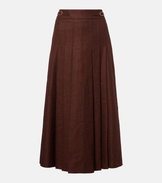 Gabriela Hearst Jupe midi Wesley en laine et cachemire