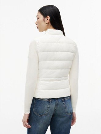 Tommy Hilfiger Daunenjacke LW DOWN KNIT MIX JACKET Stehkragen, Materialmix mit Steppqualit&auml;t