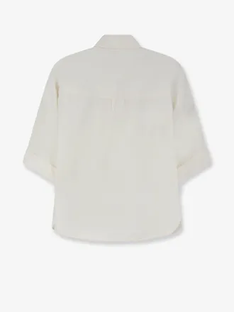 Closed Womens Shirt Linen-Blend White
