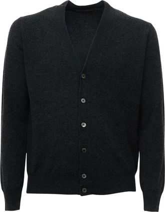 FILIPPO DE LAURENTIIS Gilet Boutonn&eacute; C&ocirc;tes - Homme - Pulls - Gris - Taille: XL