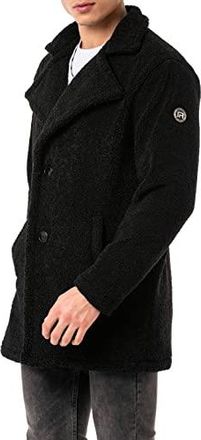 Red Bridge Red Bridge Veste Trench Manteau Fluffy Coat pour homme, Noir, XL