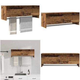 vidaXL Kleiderschrank Altholz-Optik 100x32,5x35 cm Holzwerkstoff - Vidaxl