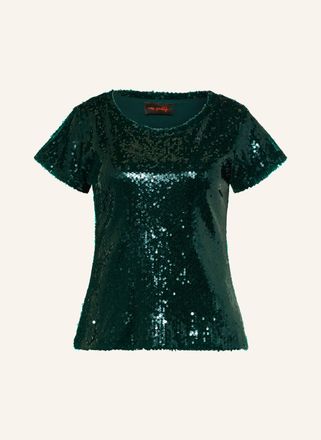 Miss Goodlife Miss Goodlife T-Shirt Glamour Glow Mit Pailletten gruen