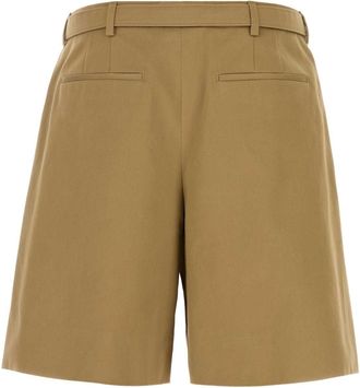 Saint Laurent Drill Cotton Bermuda Shorts - Beige