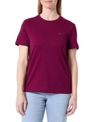 Calvin Klein Damen Archive Jersey Crew Tee EU LV047B224G Tees, Violett (Berry Glaze), XL, Violett (Berry Glaze), XL