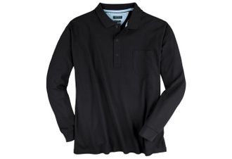 Redfield Langarm-Poloshirt Redfield Langarm-Poloshirt schwarz &Uuml;bergr&ouml;&szlig;e Harry