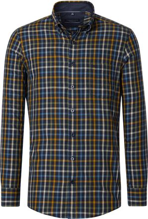 Casamoda Comfort Fit Hemd Langarm Button Down Kragen Karo dunkelblau Gr&ouml;&szlig;e X7L