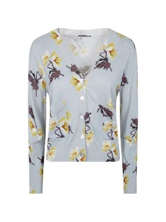 In Bed With You V Neck Printed Cardigan