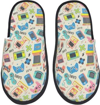 Generic Jouer Aux Jeux Vid&eacute;o Homme Femme Pantoufles Confortable Chaussons Antid&eacute;rapantes Slippers Pour Maison Hiver Automne L