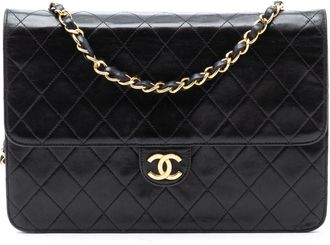 Chanel Hobo Bags - Medium CC Quilted Lambskin Single Flap - Gr. unisize - in Schwarz - f&uuml;r Damen