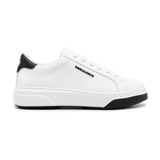 Dsquared2 Ledersneaker mit niedrigem Schaft - - Shoes - Herren - Wei&szlig; - 43 EU