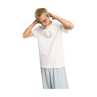 Fred Perry Wei&szlig;es Laurel Wreath Grafik T-Shirt - - Tops - Herren - Wei&szlig; - M