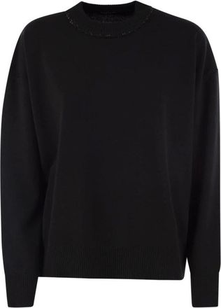Fabiana Filippi Homme, Sweatshirts et sweats &agrave; capuche, Noir, Taille: M Pull ras du cou