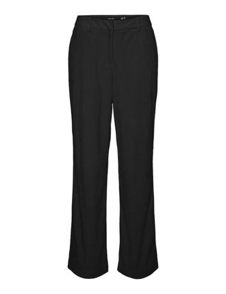 Vero Moda Damen Vmnora Mw Straight Corduroy Pants Stoffhose, Black, XL / 32L
