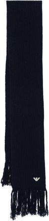 Emporio Armani Ribbed-knit Fringed Scarf