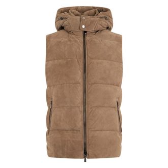 Moorer Gesteppte Wildlederweste - - Jackets - Herren - Braun - M
