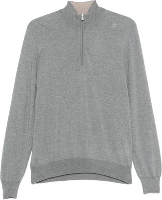 Gran Sasso pull à col zippé - Gris