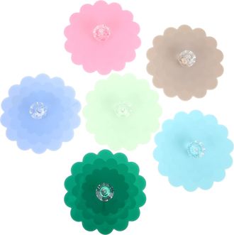 Valiclud 6stücke Teiliges Wiederverwendbare Flexible Silikon Becherdeckel in Leuchtenden Farben Auslaufsicher Und Staubdicht Geeignet Für Tassen Gläser Und Rei