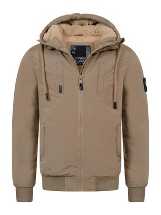 Alessandro Salvarini Herren Winterjacke AS-431 - Warm, Mit Teddyfellfutter & Kapuze