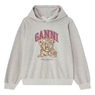 Ganni Grey Tiger Hoodie - - Sweatshirts & Hoodies - Damen - Grau - S