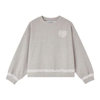 Ganni Femme, Sweatshirts et sweats &agrave; capuche, Gris, Taille: 40 FR SweaT-shirt Isoli