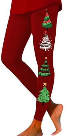 Generic HUIFUAO Legging de Noël pour femme - Imprimé flocon de neige amusant - Pantalon de yoga grande taille - Pantalon de Noël tendance - Rehausseur de fess