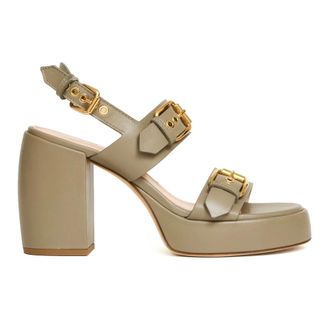 AGL Riemchensandalette mit hohem Absatz - - Shoes - Damen - Gr&uuml;n - 39 EU