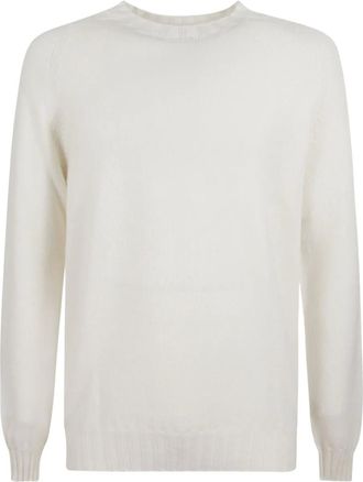 Tagliatore pull à maille côtelé à manches longues - Blanc