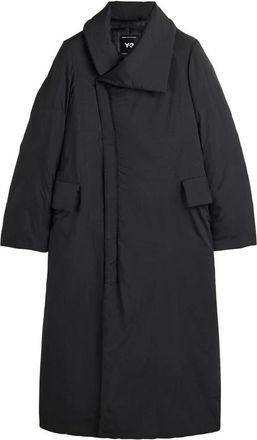 Yohji Yamamoto Femme, Manteaux, Noir, Taille: 38 FR Collection de Manteaux Élégants