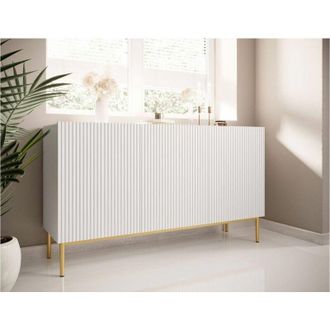 BOBOCHIC Bobochic - Buffet 3 portes 150 cm kasha pieds or Blanc