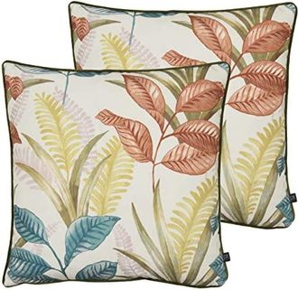 Prestigious Textiles Sumba Feder gefüllte Kissen (Twin Pack), Polyester, Coral, 50 x 50cm, 2