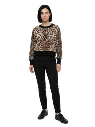 Dolce & Gabbana Leopard-Print Cotton-Viscose Sweatshirt - Multicolor