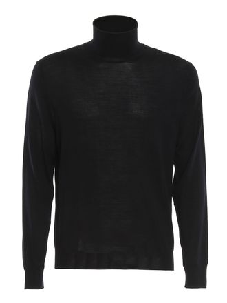 Drumohr Pull Col Roul&eacute; - Bleu