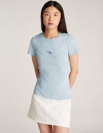 Calvin Klein Jeans T-Shirt GRADIENT MONOLOGO SLIM TEE mit Logodruck