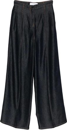 Iro Iro, Femme, Pantalons, Bleu, Taille: 38 FR Pantalon Large Taille Haute