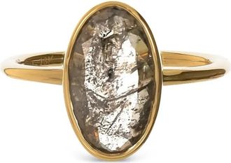 Nimo With Love 18kt Skinny Goldring mit Diamanten