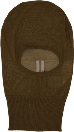 Rick Owens Homme, Accessoires, Brun, Taille: ONE Size Passamontagna In Maglia Skull
