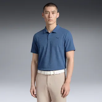 Puma Polo de golf en jacquard MATTR Deco Homme, V&ecirc;tements, Bleu, XXL