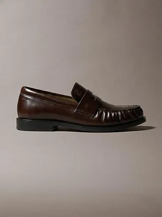 Calvin Klein Theo - Mocassins &agrave; pampilles en cuir pliss&eacute;