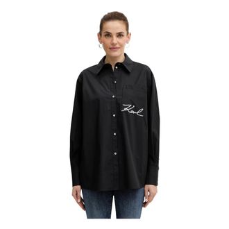 Karl Lagerfeld Signature Pocket Shirt - - Blouses & Shirts - Damen - Schwarzk - M