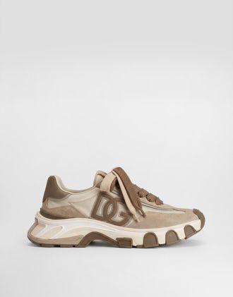 Dolce & Gabbana Dg Country Road Nylon And Leather Sneakers - Mann Sneakers Multicolor 42.5