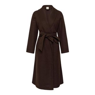 Cream Marigold Leichter Wickelmantel - - Coats - Damen - Braun - 2XL