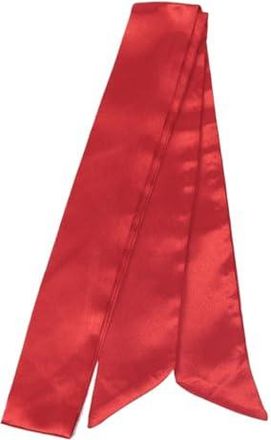Generico &Eacute;charpe &eacute;troite en mousseline de soie pour femme, 100x4 cm, accessoire pour cheveux et sac avec ruban uni, rouge, taille unique