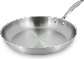 Menastyl Cuisson Triply Bratpfanne 32 cm aus Edelstahl - hergestellt in Frankreich - für alle Herdarten einschließlich Induktion geeignet - 6020488