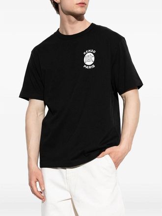 Kenzo Logo-Print Cotton T-Shirt - Black