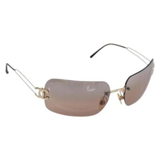 Chanel Pre-owned Metal Sonnenbrillen - - Pre-owned - Damen - Braun - ONE SIZE